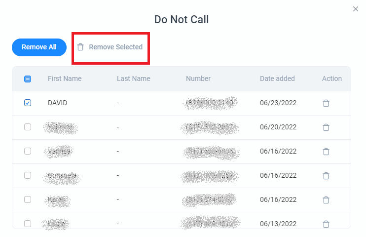 Removing Number from DNC List